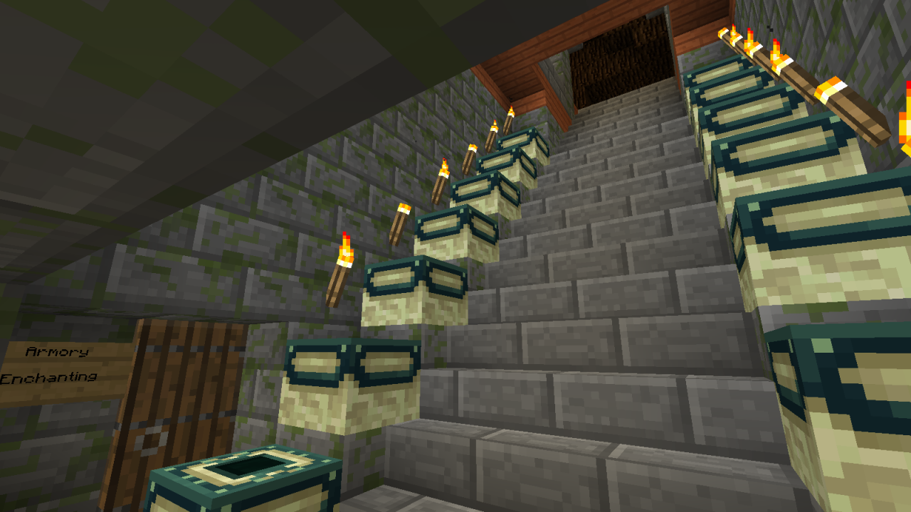 The Hanging Castle of Elder Forest. Minecraft Map