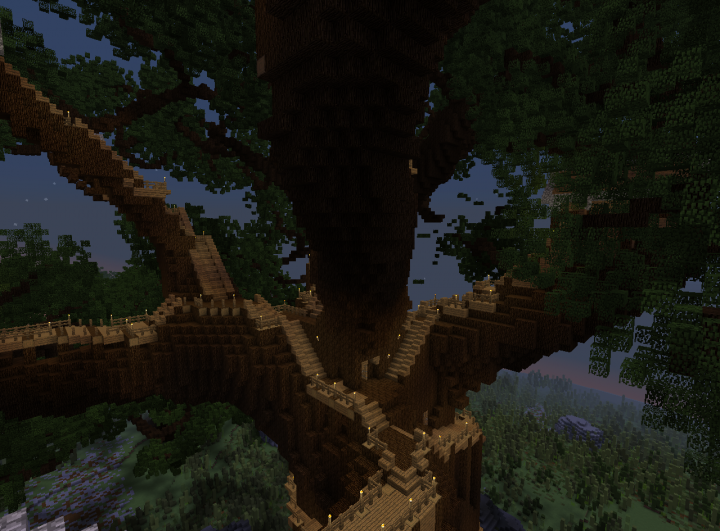 Yggdrasil the last refuge, In the trees solo build Minecraft Map