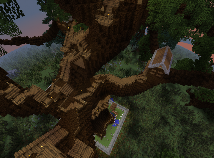 Yggdrasil the last refuge, In the trees solo build Minecraft Map