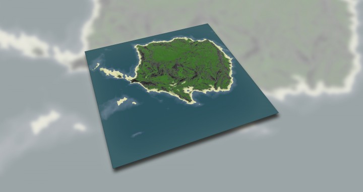 4096 x 4096 blocks Extreme realistic island. #WeAreConquest Minecraft Map