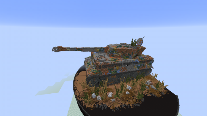 An abandoned German Tiger tank. Minecraft Map