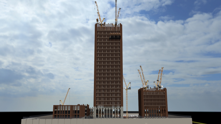 Twin Towers Construction - 9/11 Memorial Minecraft Map