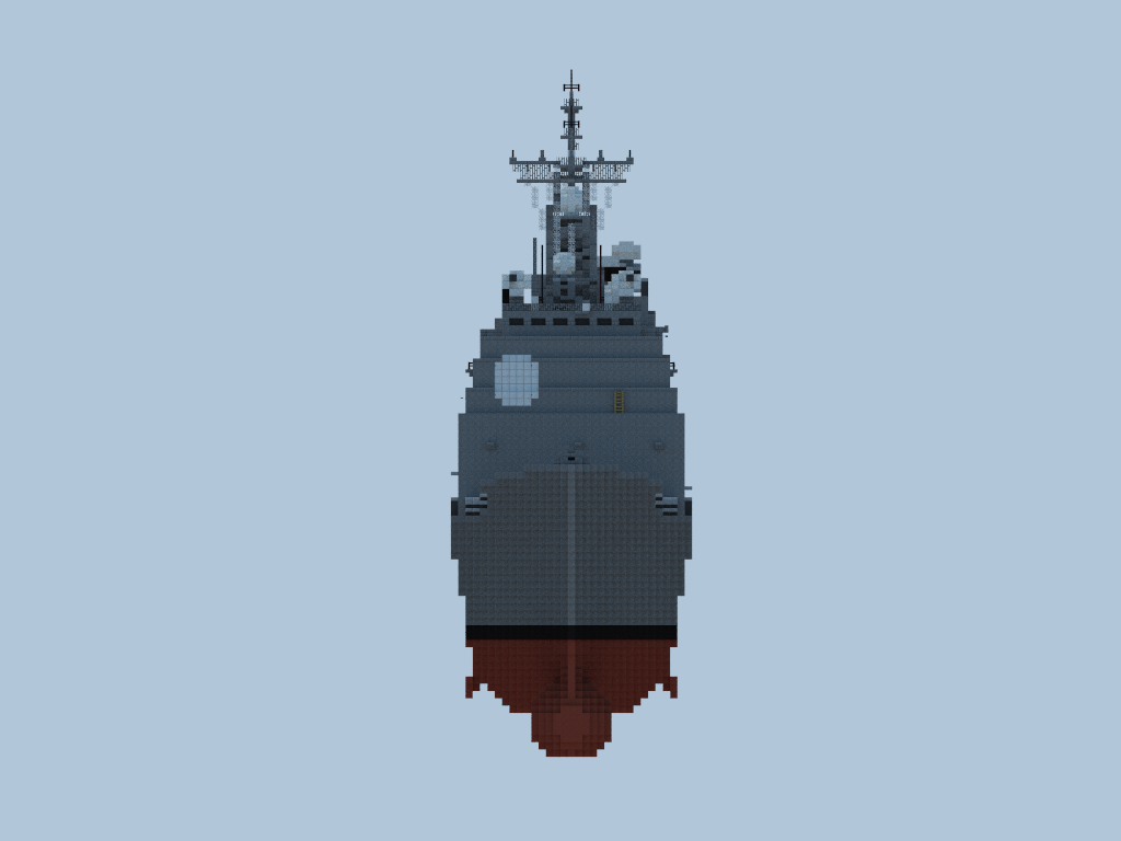 2:1 scale Ticonderoga-class Aegis cruiser Minecraft Map