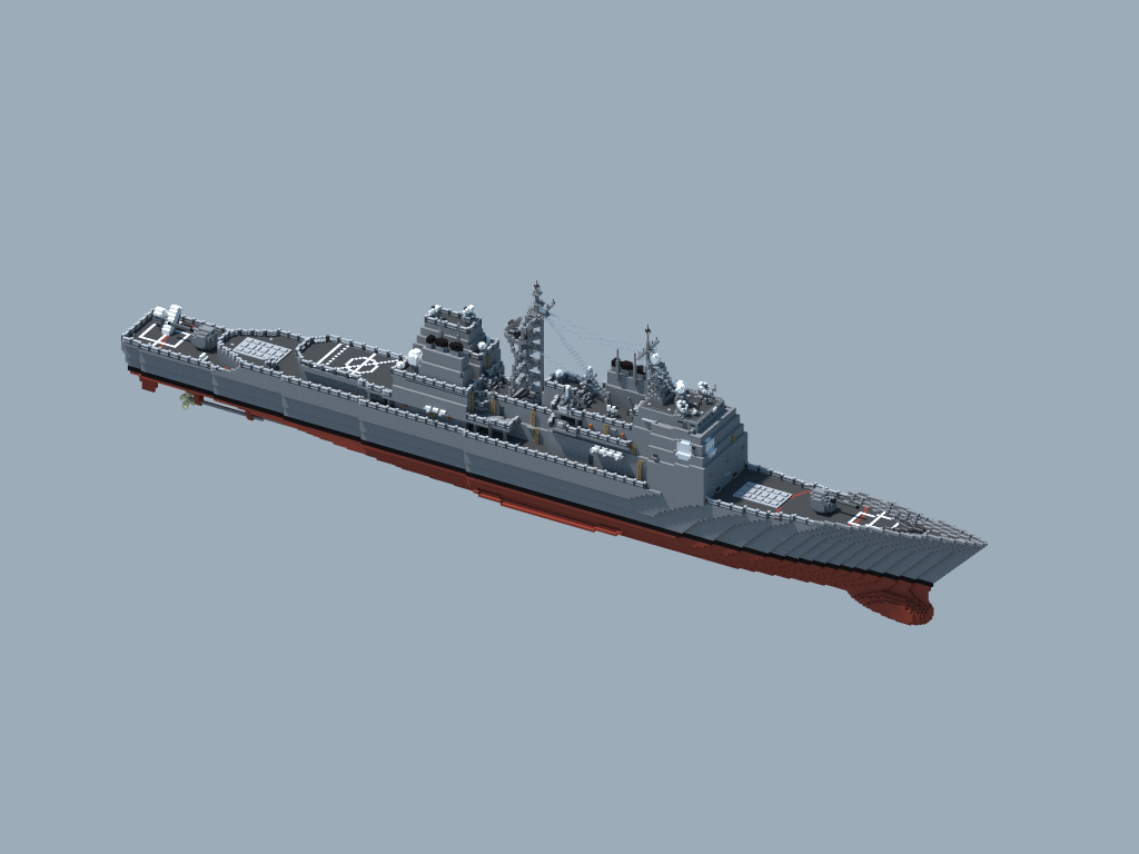 2:1 scale Ticonderoga-class Aegis cruiser Minecraft Map