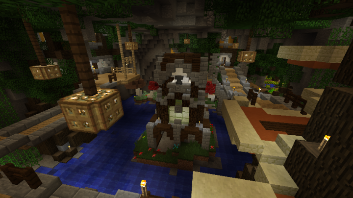 Water Cave Base Minecraft Map
