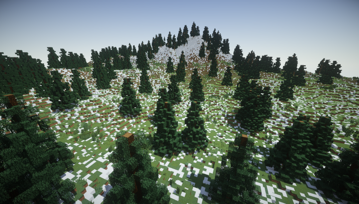 Custom realistic terrain-Snow mountains Minecraft Map