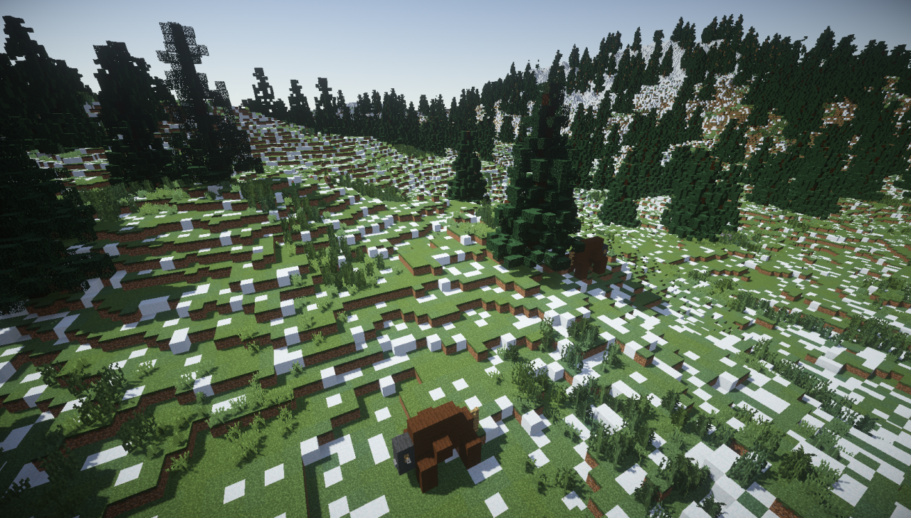Custom realistic terrain-Snow mountains Minecraft Map