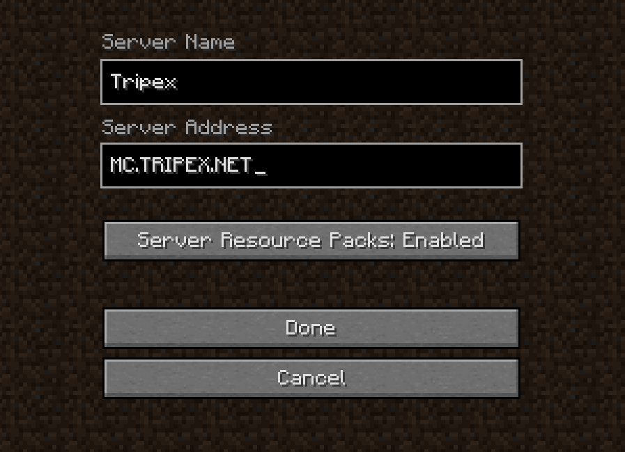 Tripex Survival Minecraft Server