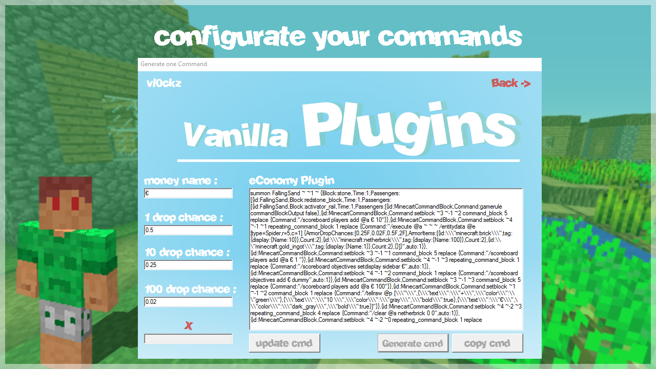 Vanilla Plugins | one command editor Minecraft Map