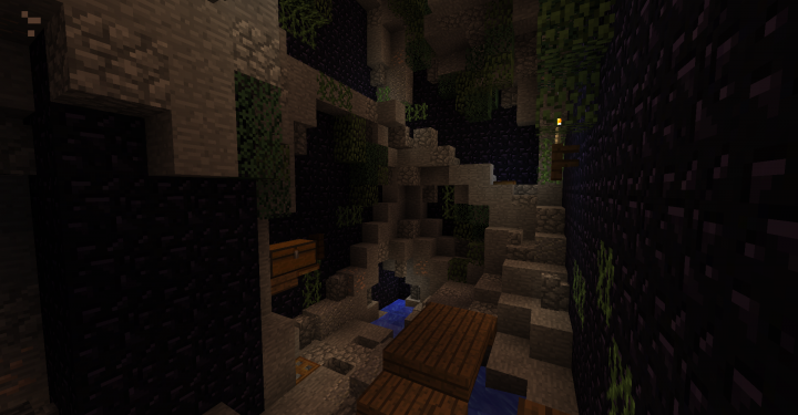 Natural cave base Minecraft Map