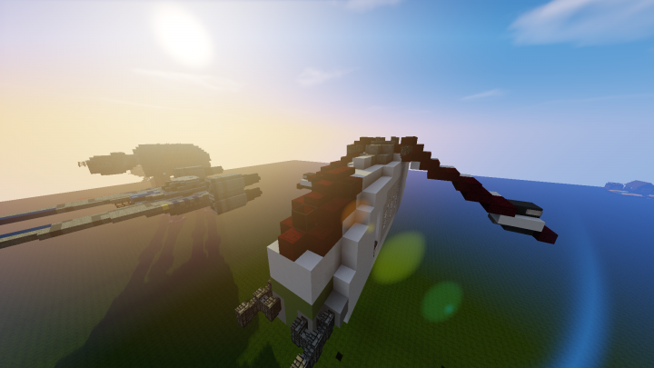 LA-AT Republic Gunship from STAR WARS Minecraft Map