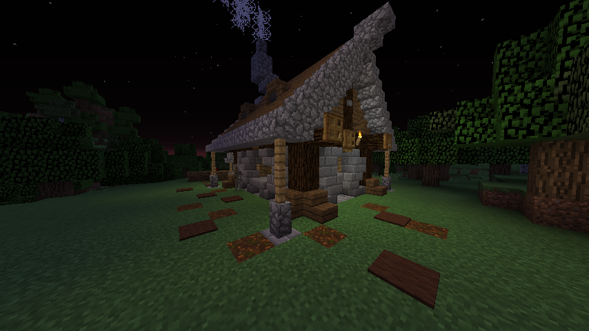 ♦ Fantasy-Medieval Forest house ♦ Minecraft Map