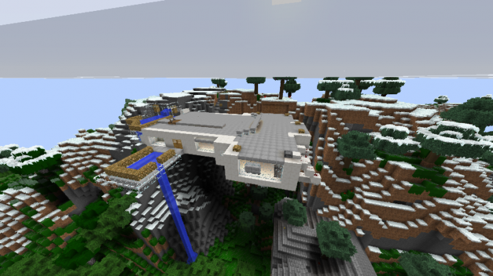HillSide Modern House Minecraft Map