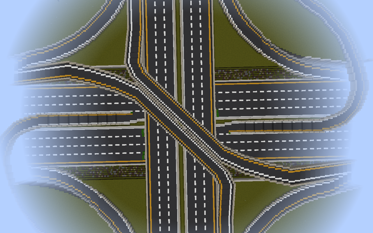 3-Level Stack Interchange Minecraft Map