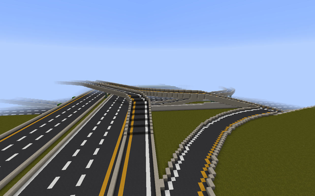 3-Level Stack Interchange Minecraft Map