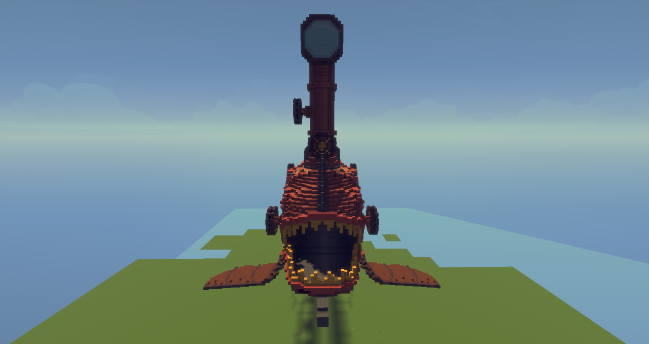 Steampunk Killer Fish Organic Minecraft Map