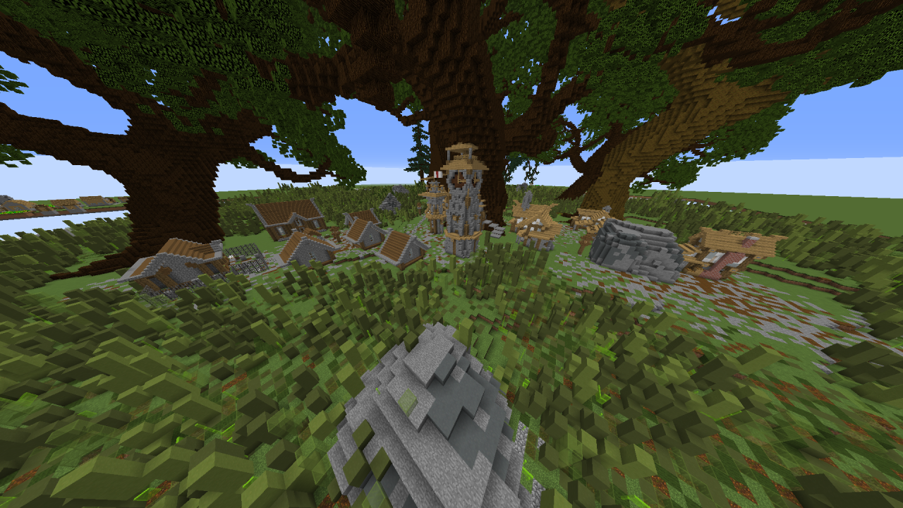 Medieval Village -In The Trees: Solo Build- Minecraft Map