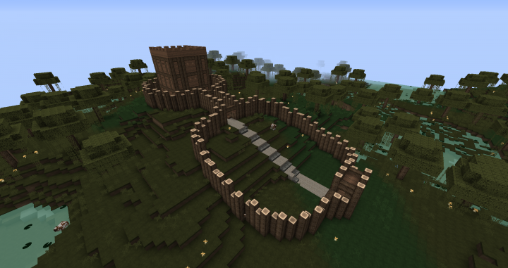 Motte and Bailey castle Minecraft Map
