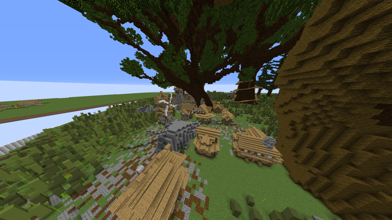 Medieval Village -In The Trees: Solo Build- Minecraft Map