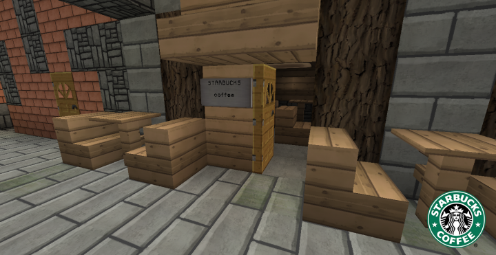Starbucks coffee in xix century city Minecraft Map