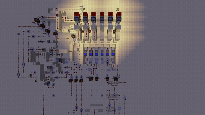 3-Bit Redstone Calculator with Logic Gates Minecraft Map