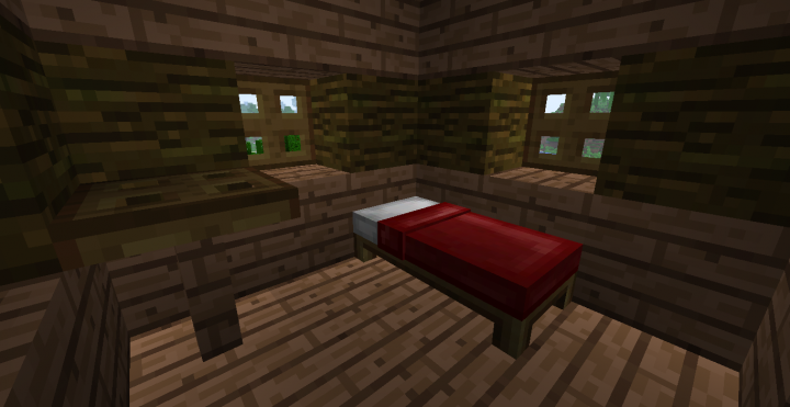 small, simple, and compact Jungle Hut (useful for base-camps) Minecraft Map