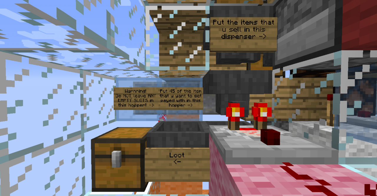 Dynamic Safe Shop Minecraft Map