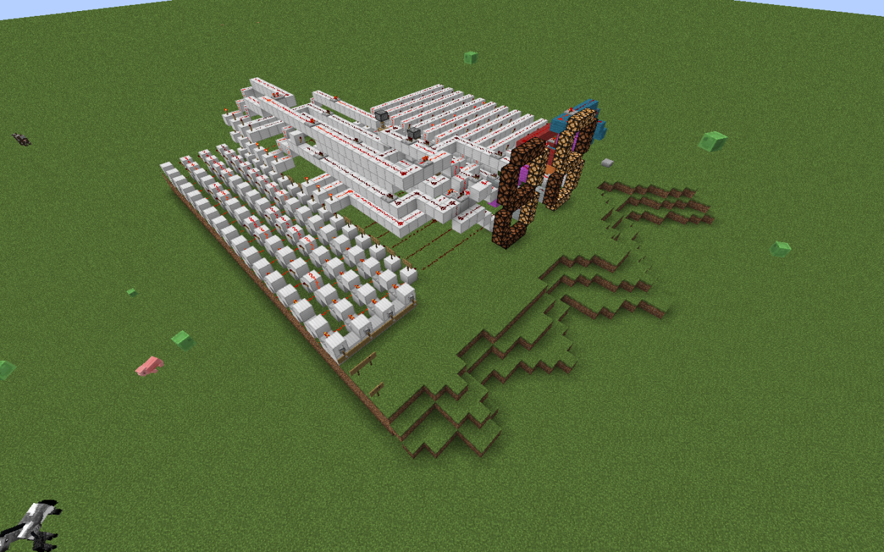 Simple Calculator With 7 segment display Minecraft Map