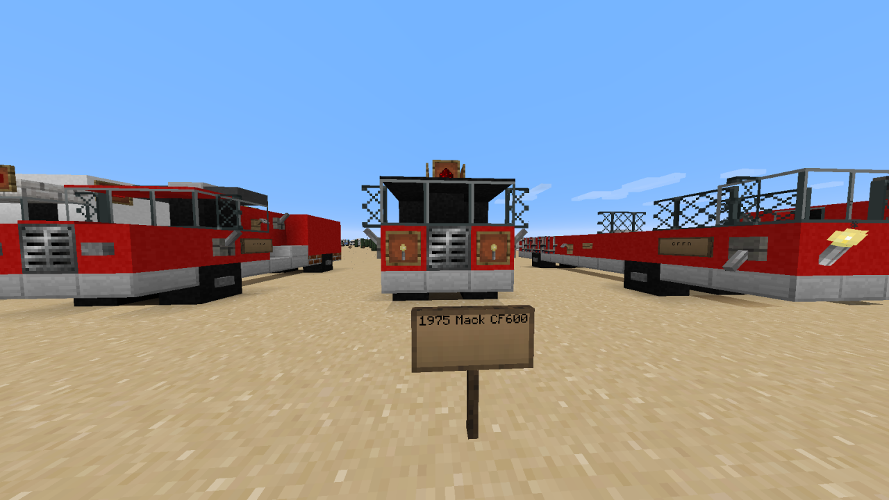 Greenfield fire department pack 3 Vintage Fire Vehicles Minecraft Map