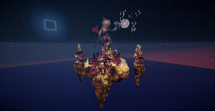 Team Skywars " Destruction of Mewtwo" . Minecraft Map