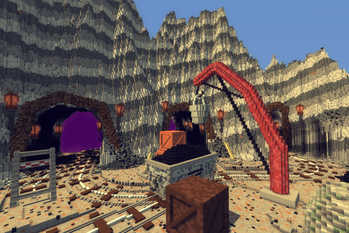 Rigside Coalmine - 3 Portal Hub Minecraft Map