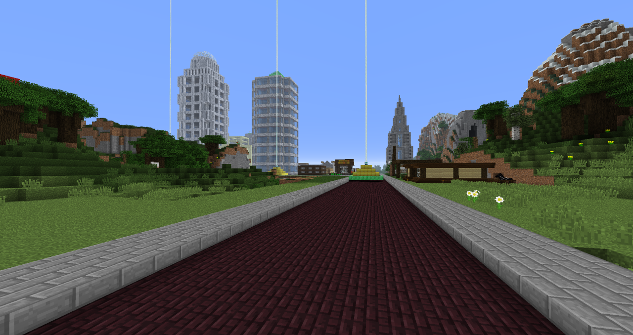 Minecraft towny. Functional City experiment. Minecraft Map