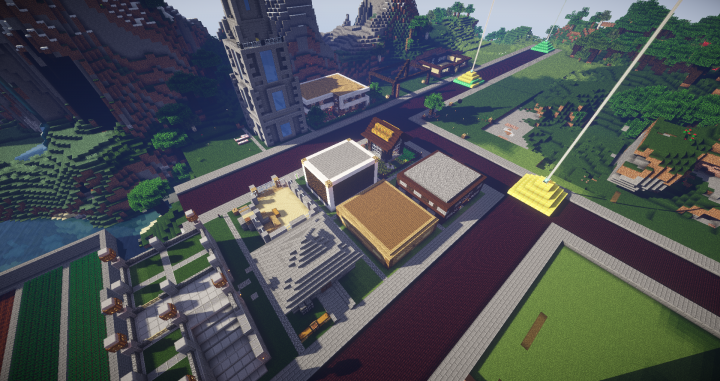 Minecraft towny. Functional City experiment. Minecraft Map