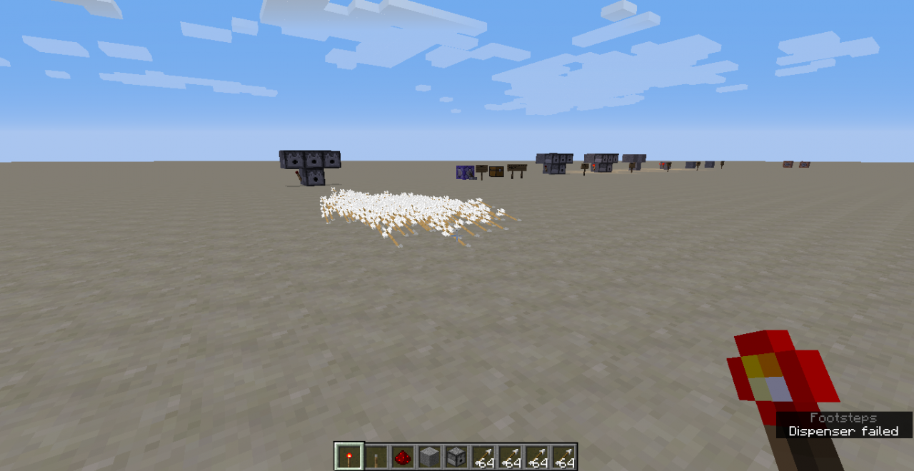 redstone ARROW, Step by Step on how to make a rapedfire mechean Minecraft Map