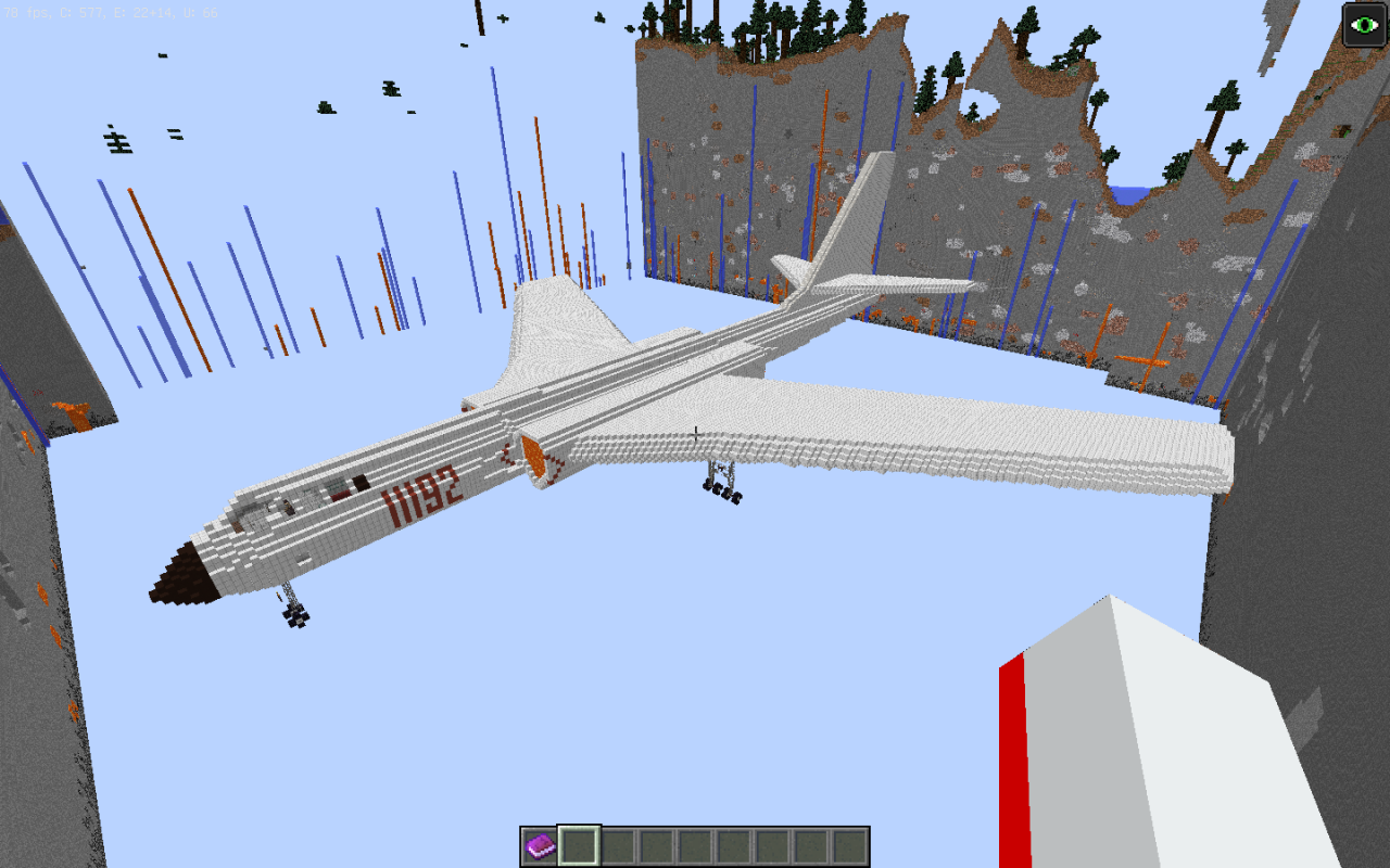 Soviet bomber Tupolev Tu16, movable fuselage parts and weapons ...