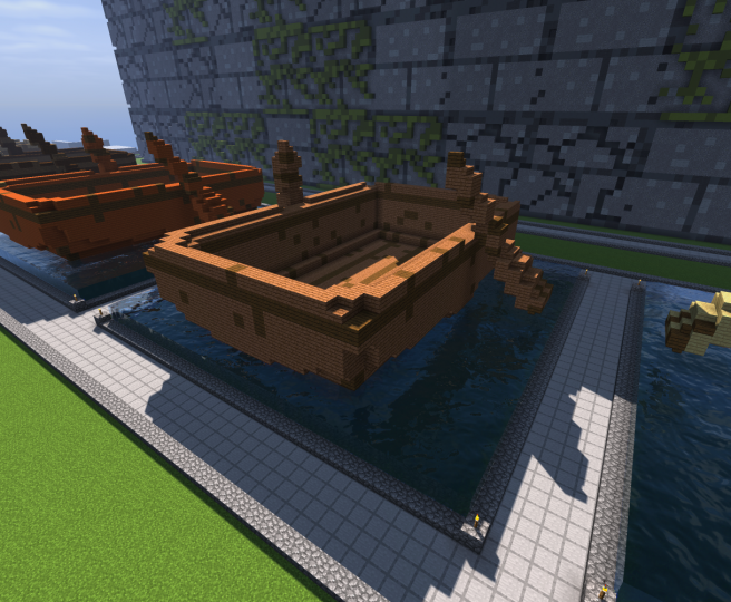 3D pixelart Boats - [High Detail] Minecraft Map
