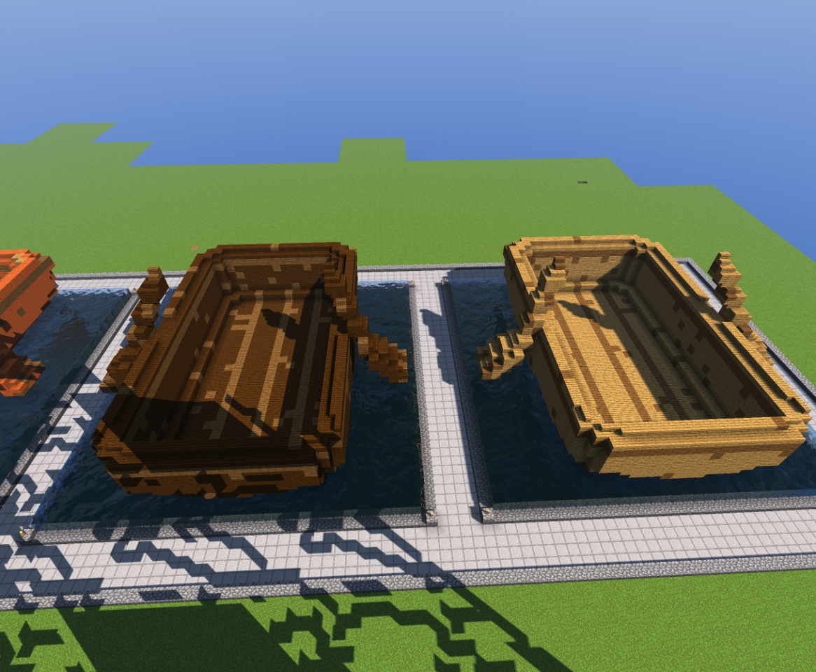 3D pixelart Boats - [High Detail] Minecraft Map