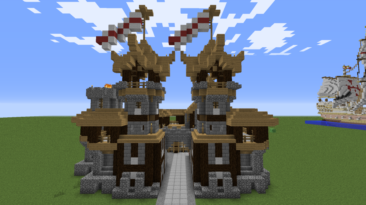 Beautifull MedieVal Ship and Castle ! Minecraft Map