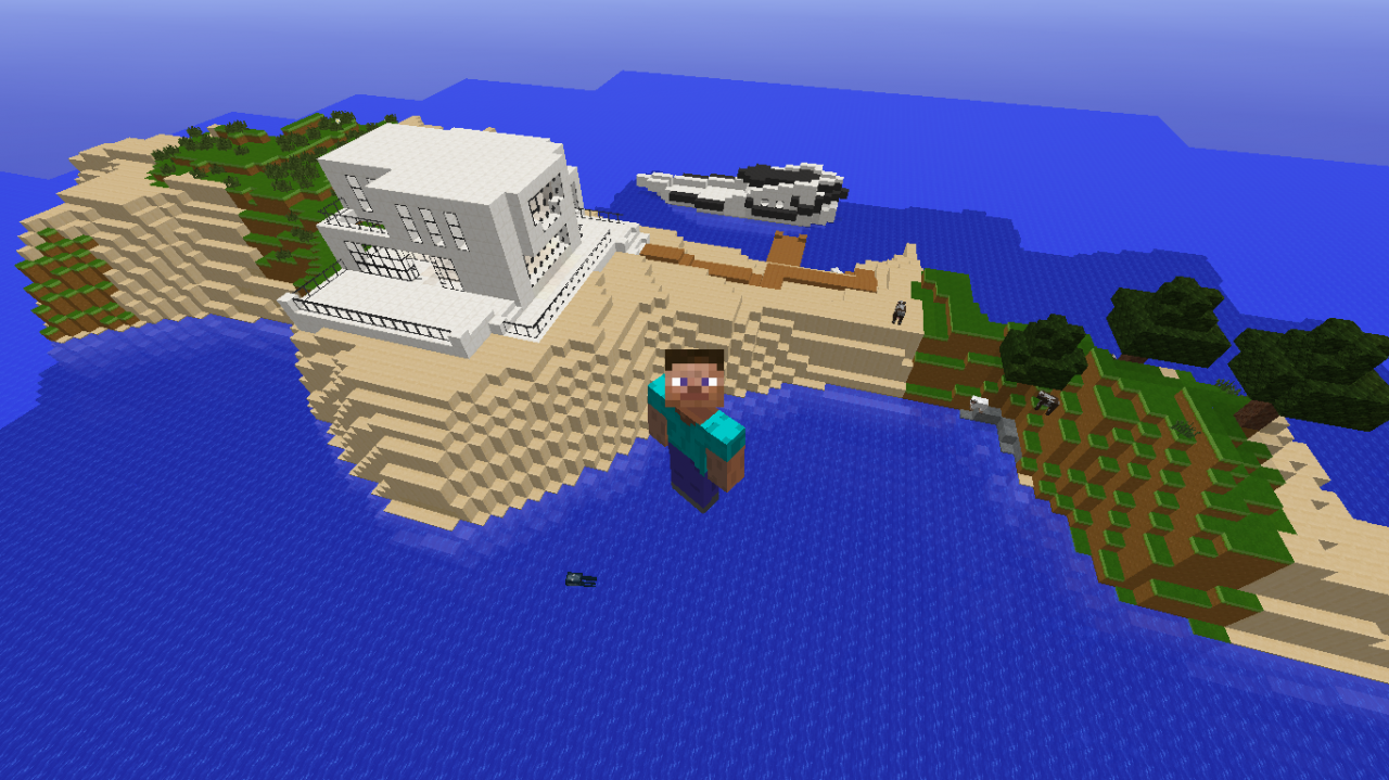 Modern house on island Minecraft Map