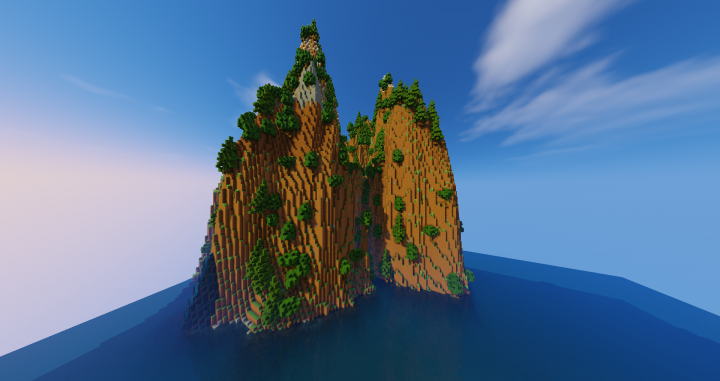 Sharp Island - Custom Trees - Terraformed - Download Minecraft Map