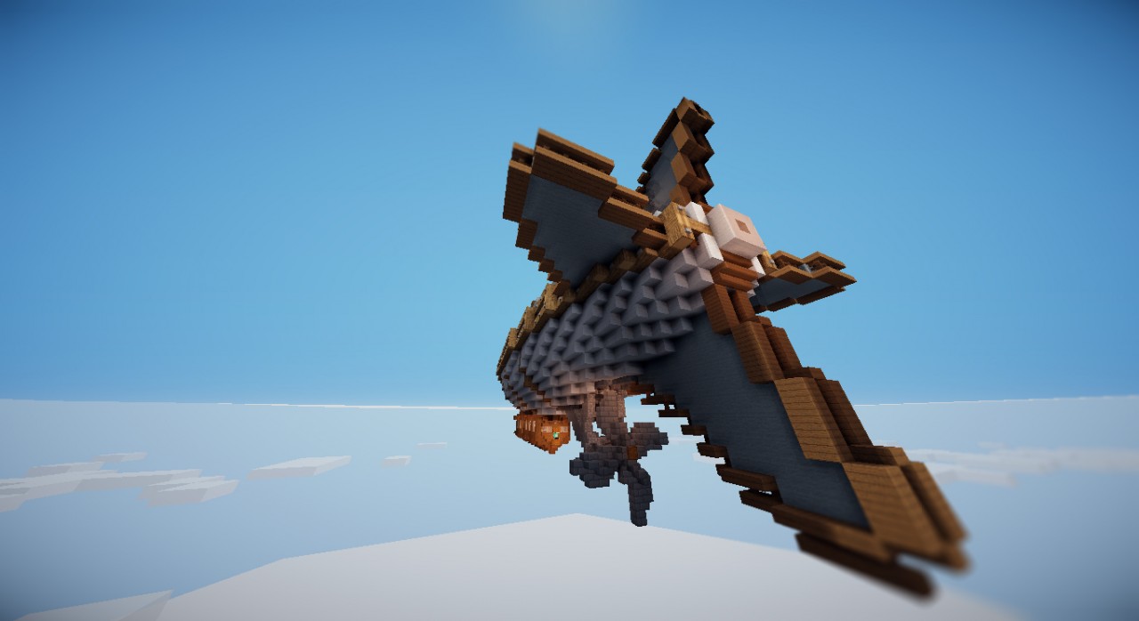 Steampunk-ish Blimp - All made in survival! Minecraft Map