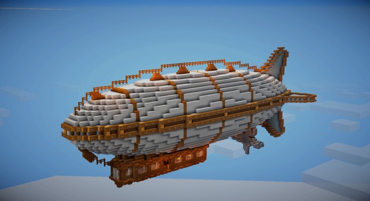 Steampunk-ish Blimp - All made in survival! Minecraft Map