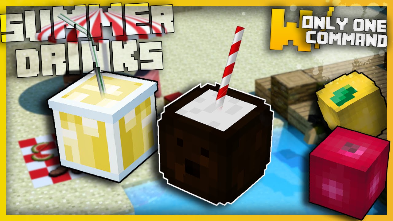 Summer Drinks With Only One Command Block Minecraft Project