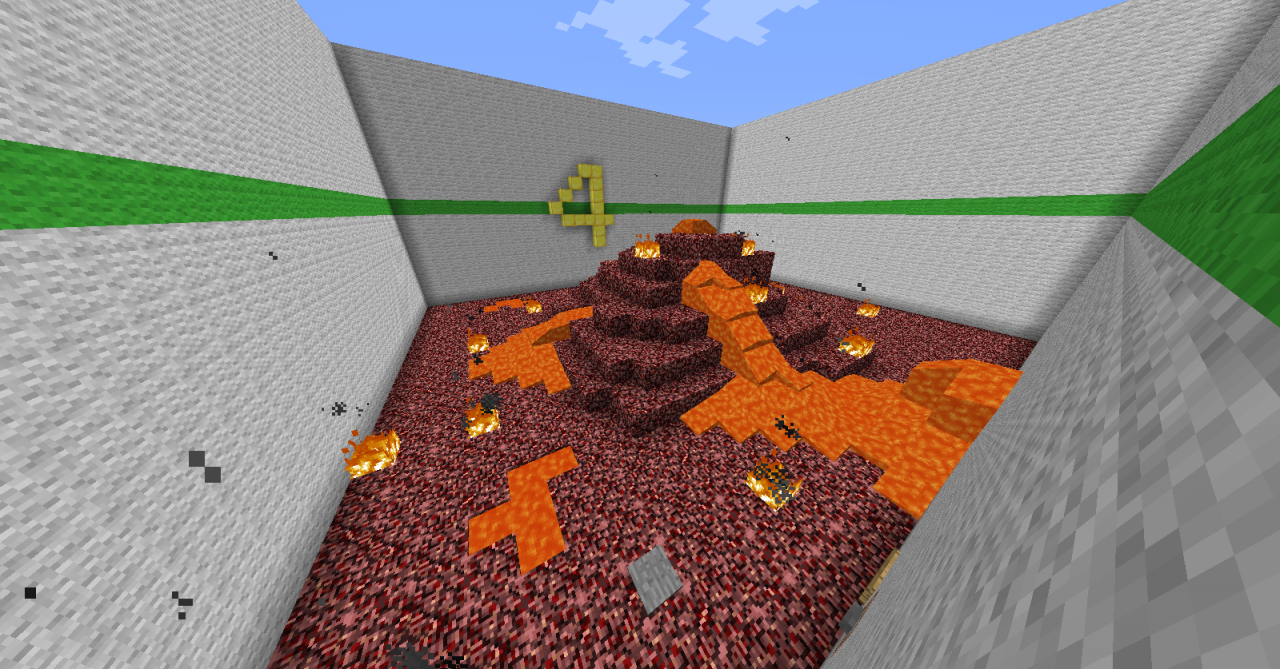 Find the button (15 levels Minecraft Map