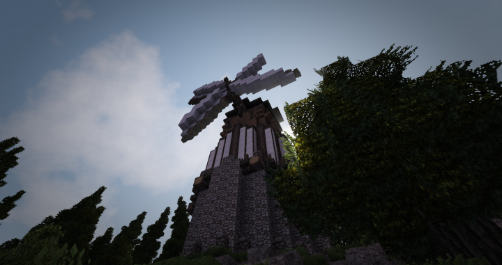 Moulin, petite Ferme et Champs Minecraft Map