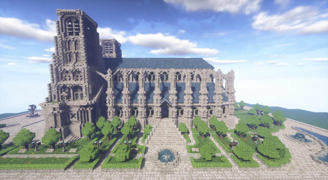 A Gothic Cathedral - now with gardens! Minecraft Map
