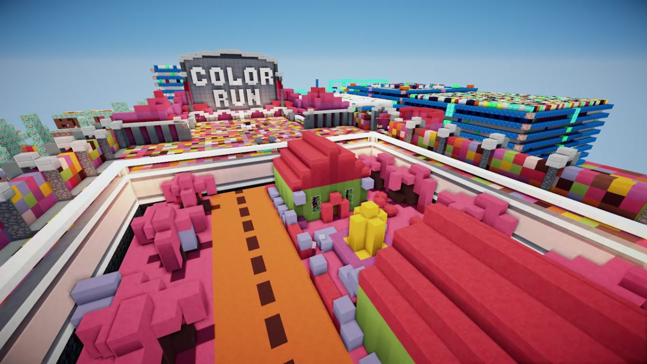 Color Run 2.5 - Fast-paced and Intense PvP & Solo Minigame Minecraft Map
