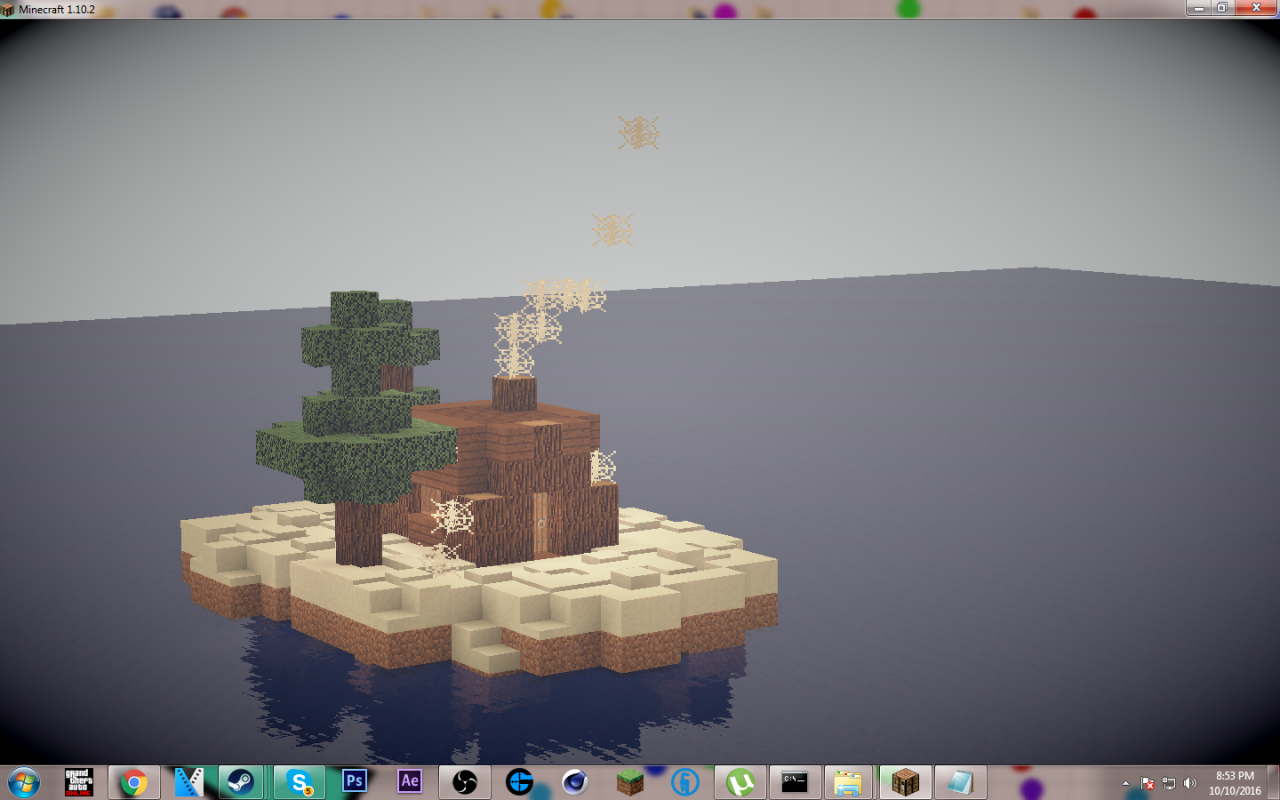 Island (The Floating Island) (Sky Block with Water) Minecraft Map