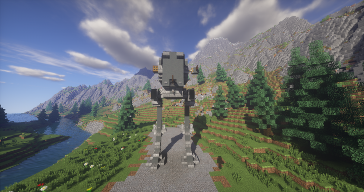 STAR WARS AT-ST Combat Walker (Tutorial) Minecraft Map