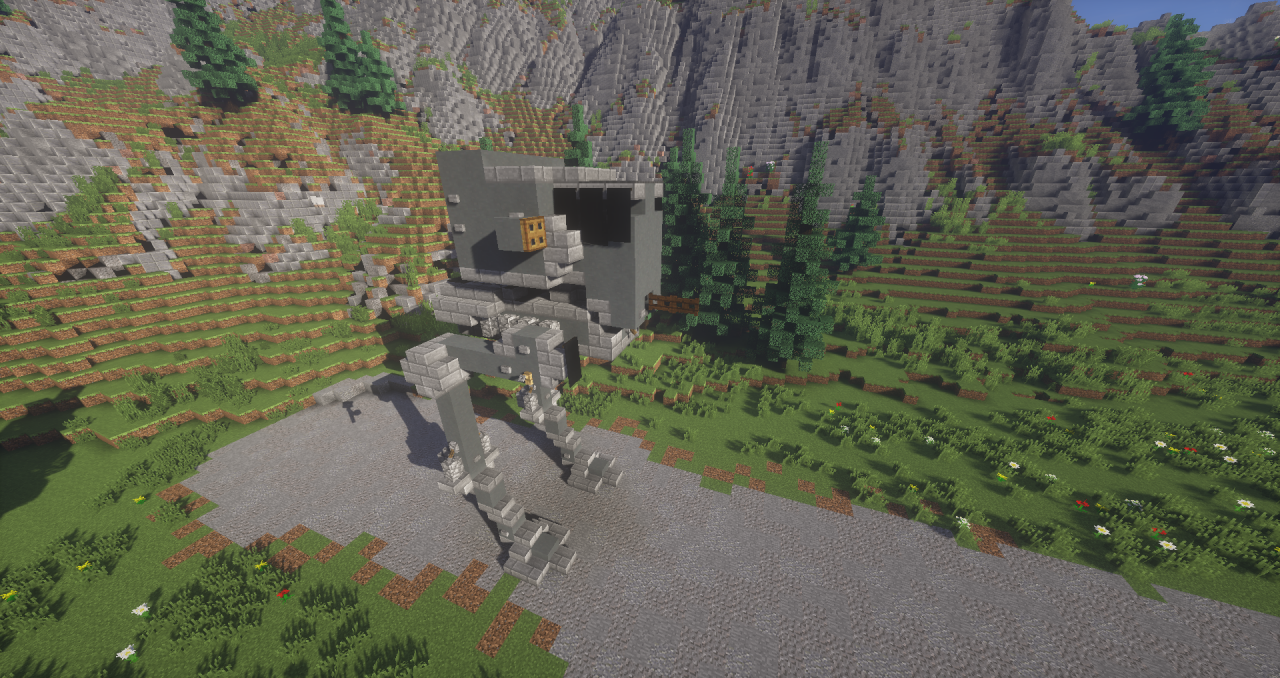 STAR WARS AT-ST Combat Walker (Tutorial) Minecraft Map